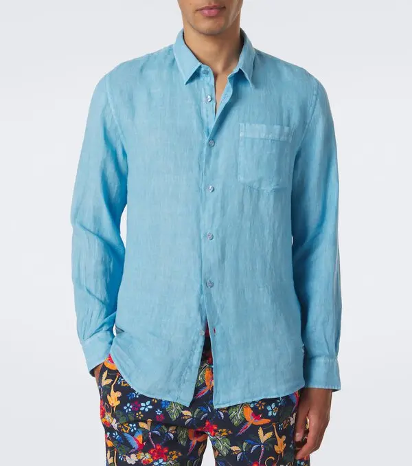 Vilebrequin Caroubis Linen Shirt - Blue