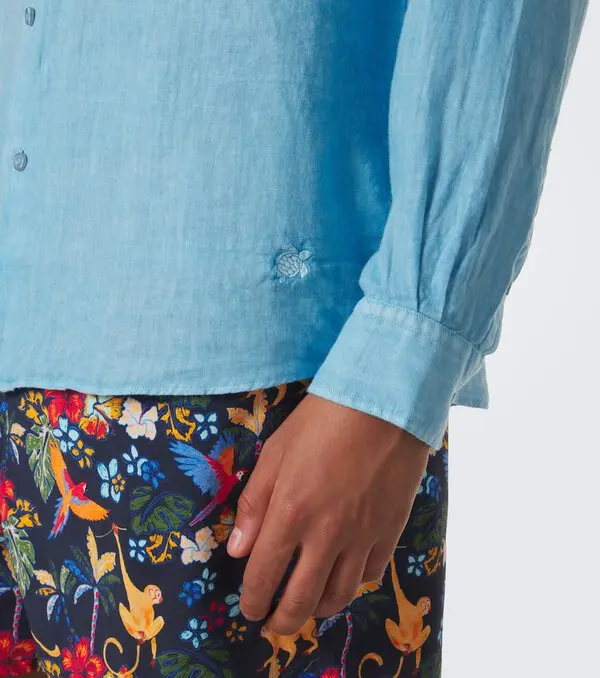 Vilebrequin Caroubis Linen Shirt - Blue