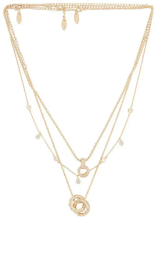 Ettika Layered Pendant Necklaces Set Of 3 - Gold
