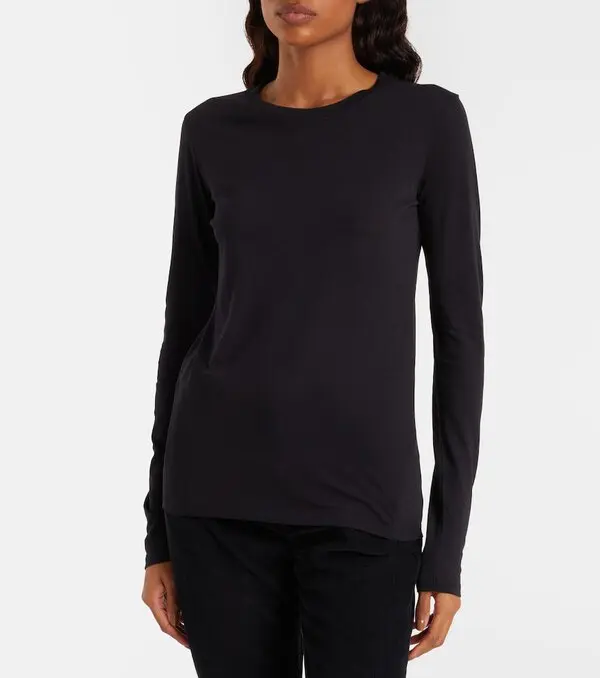Vince Essentials Cotton-jersey T-shirt - Black