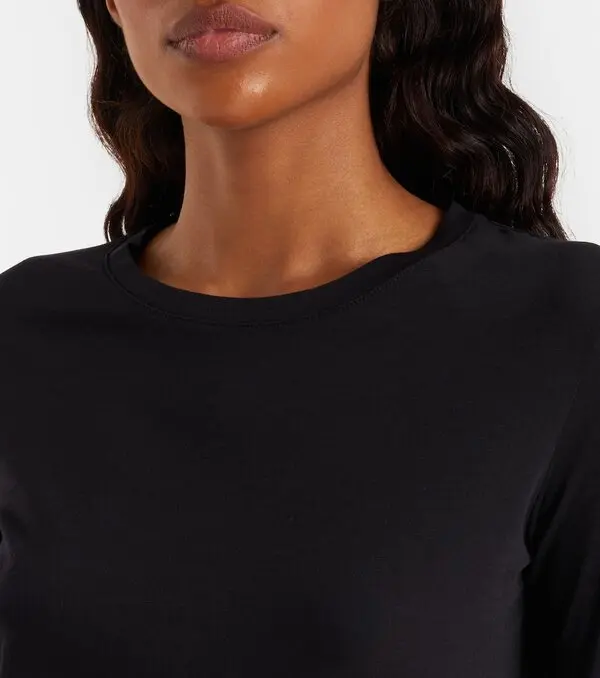 Vince Essentials Cotton-jersey T-shirt - Black