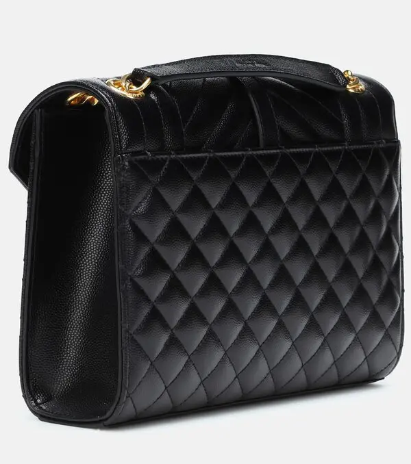 Saint Laurent Envelope Medium Shoulder Bag - Black