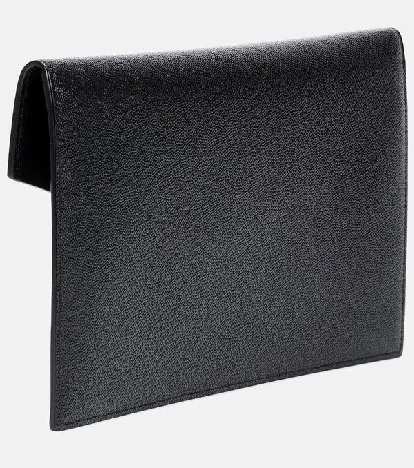 Saint Laurent Uptown Leather Clutch - Black