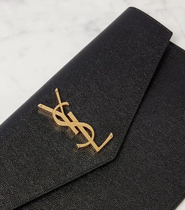 Saint Laurent Uptown Leather Clutch - Black