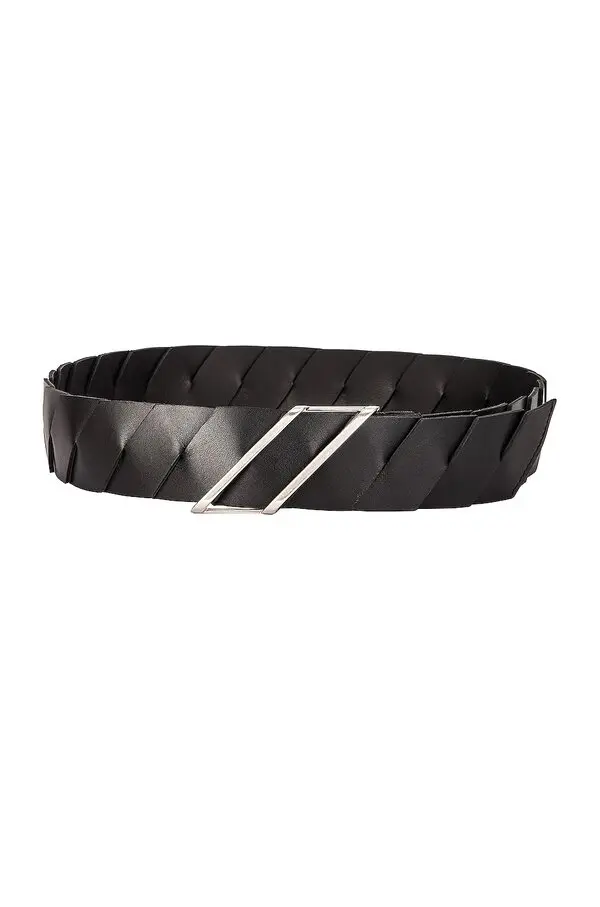 Bottega Veneta Belt - Black & Silver