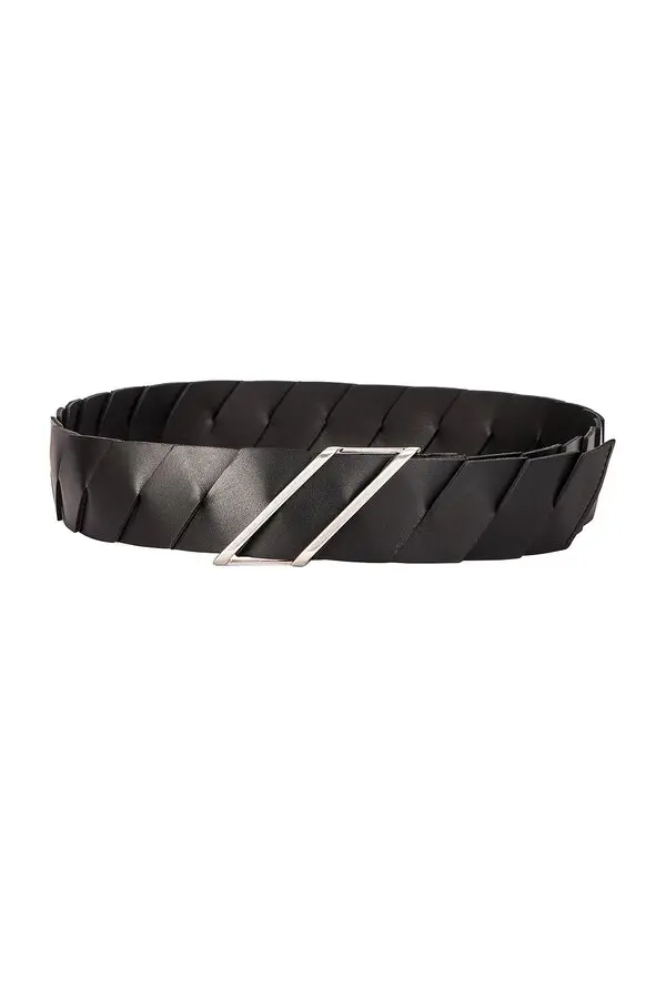 Bottega Veneta Belt - Black & Silver