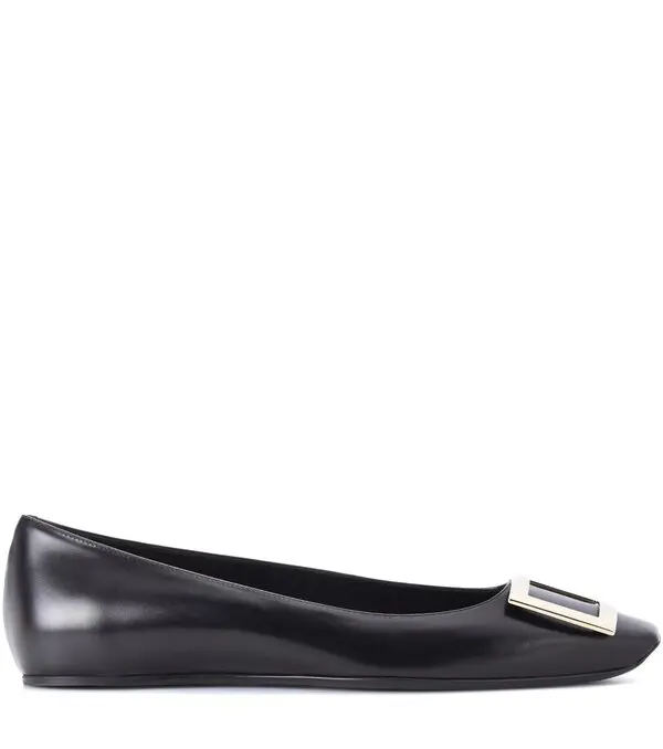 ROGER VIVIER Belle Vivier Leather Ballet Flats