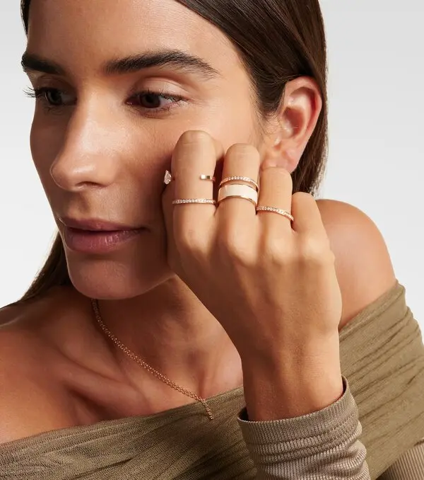 REPOSSI Berbere Xs 18kt Rose Diamond Ring - Gold