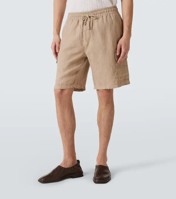 Vilebrequin Baie Cargo Linen Shorts - Beige