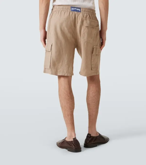 Vilebrequin Baie Cargo Linen Shorts - Beige