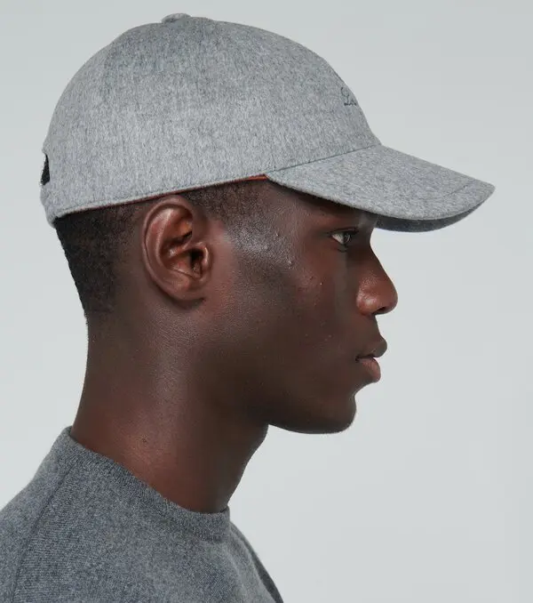 Loro Piana Logo Cashmere Baseball Cap