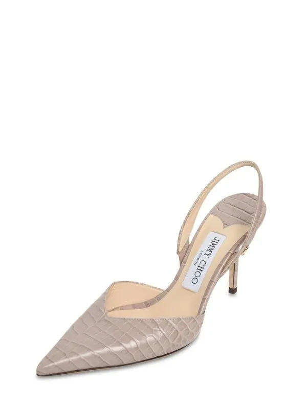 JIMMY CHOO 85mm Thandi Embossed Slingback Pumps