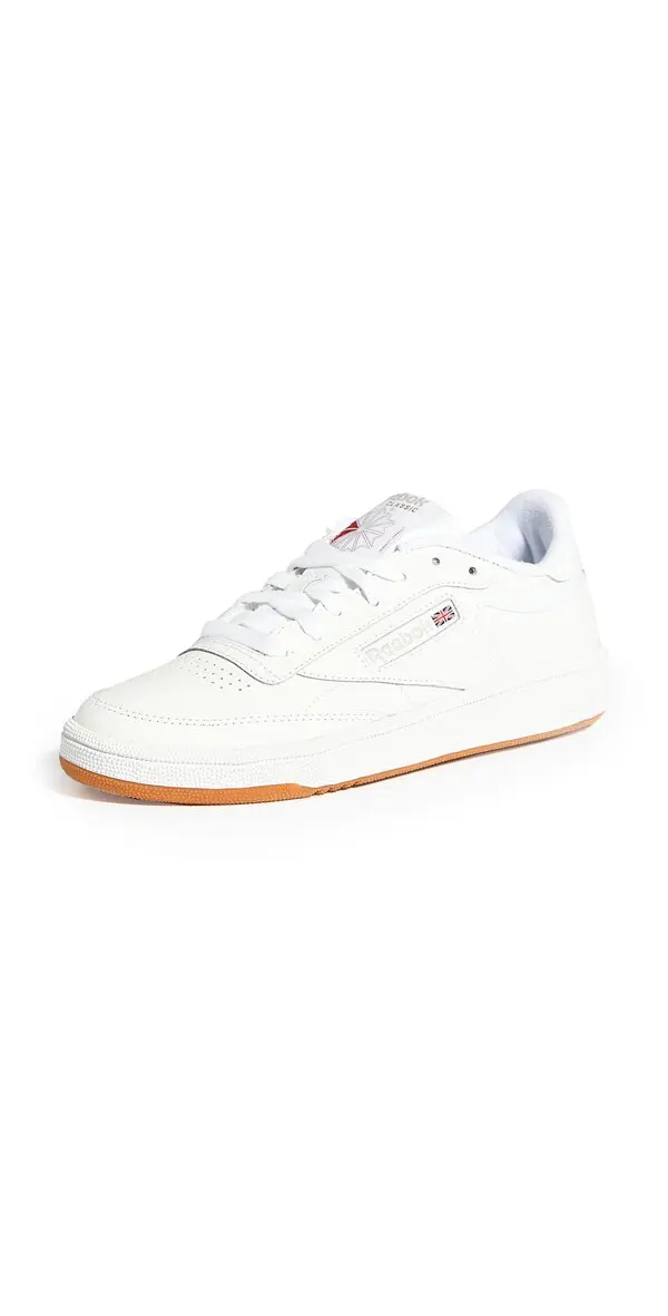 REEBOK Club C 85 Classic Lace Up Sneakers - White/light Grey