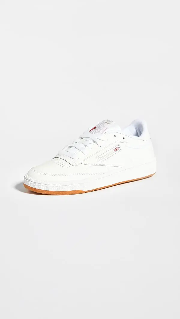 REEBOK Club C 85 Classic Lace Up Sneakers - White/light Grey