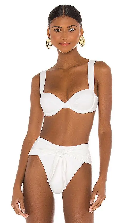 WeWoreWhat Claudia Bikini Top - White