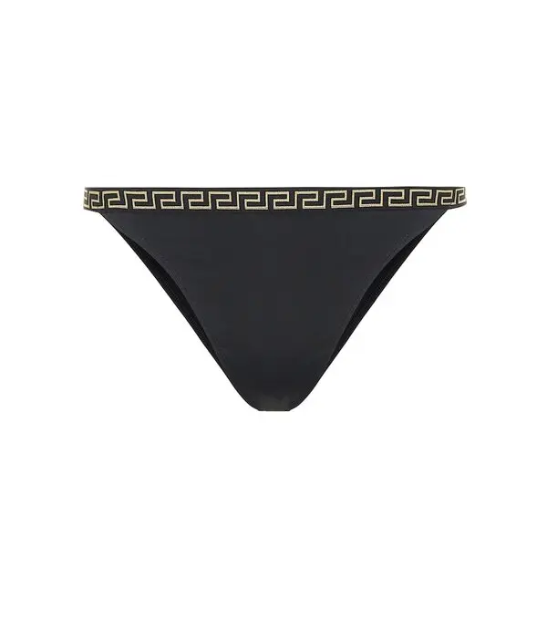 Versace Greek Key Bikini Bottom - Black