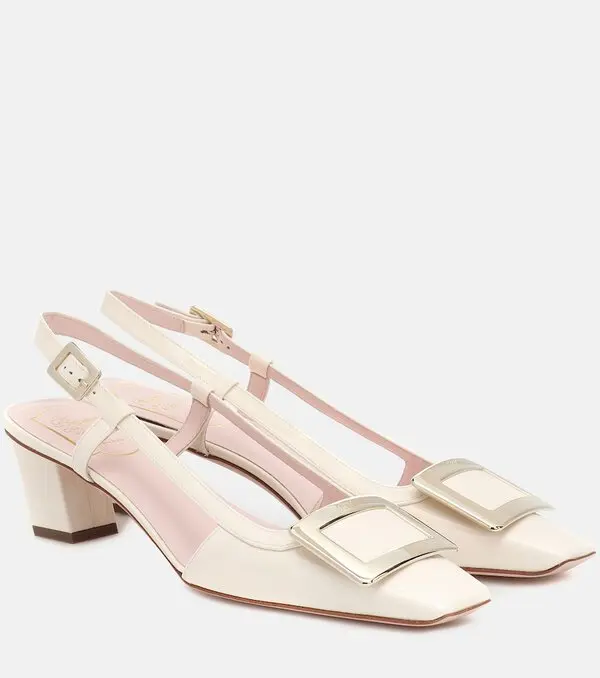 ROGER VIVIER Belle Vivier 45 Slingback Pumps - White