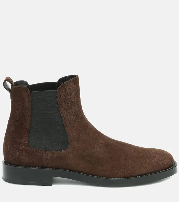 TOD'S Suede Chelsea Boots - Brown