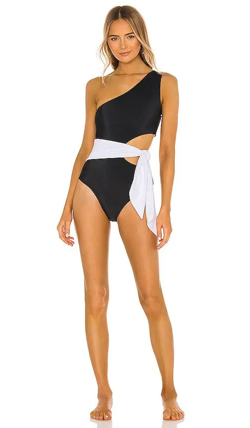 Beach Riot Carlie One Piece - Black & White