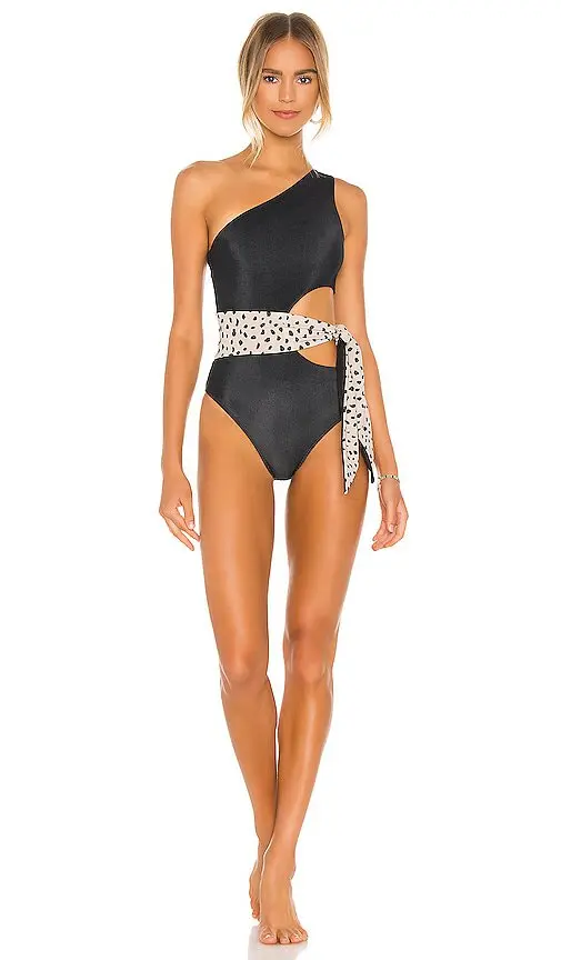 Beach Riot Carlie One-piece Swimsuit - Taupe Spot