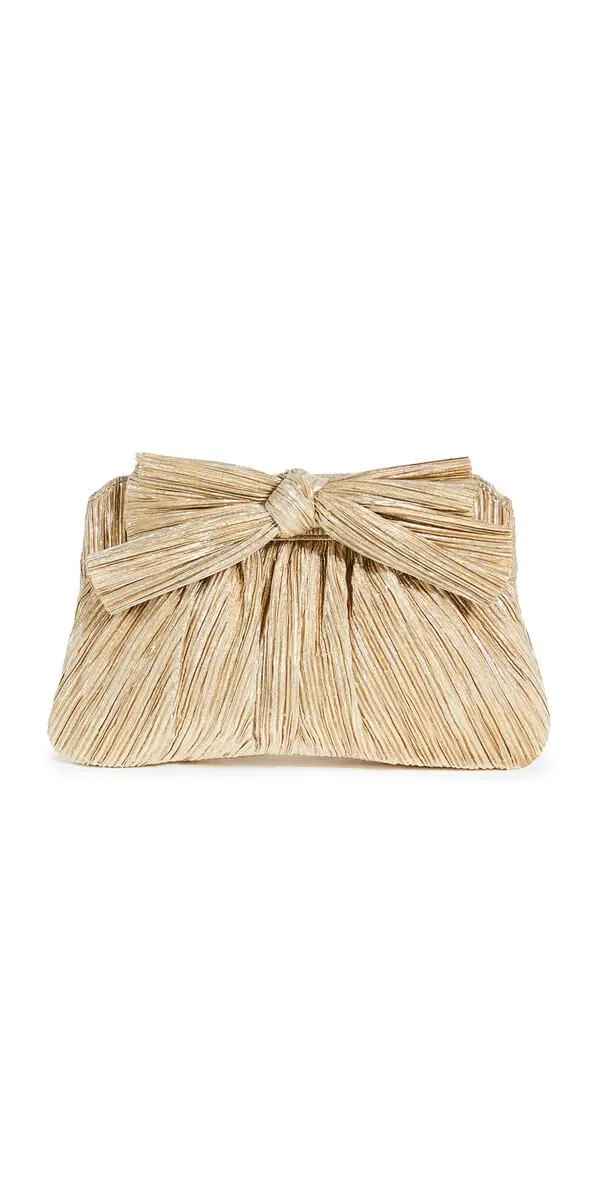 LOEFFLER RANDALL Rayne Pleated Frame Clutch - Gold