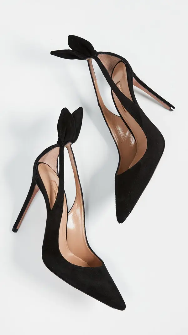 AQUAZZURA Bow Tie Pointed Toe Pumps