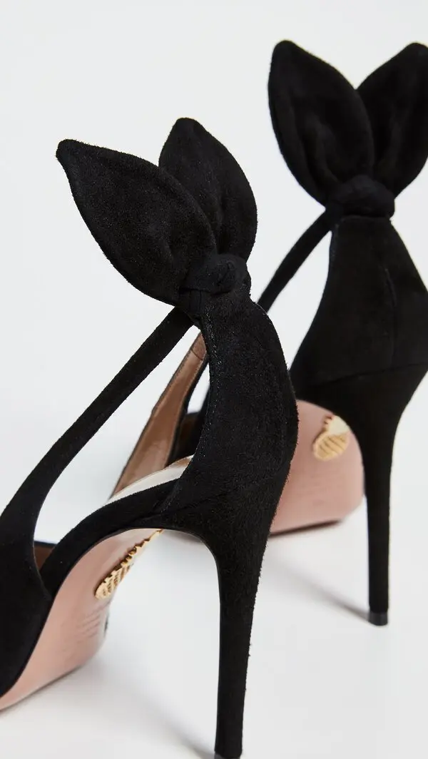 AQUAZZURA Bow Tie Pointed Toe Pumps