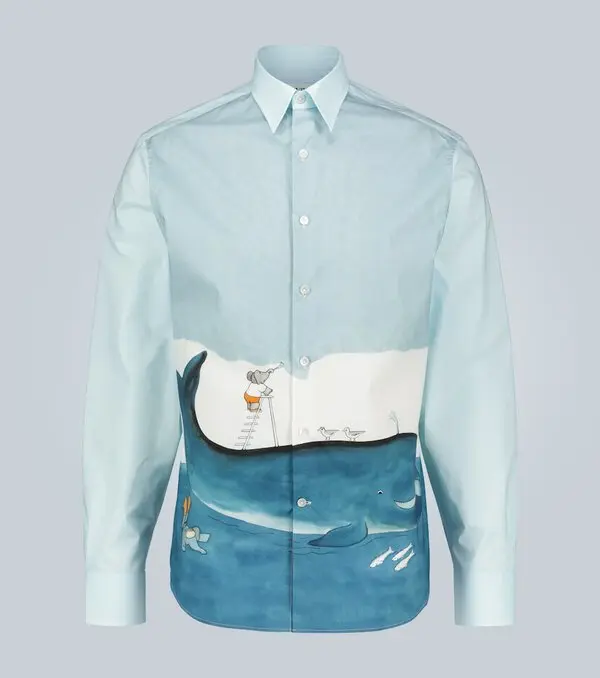 LANVIN Babar Printed Cotton Shirt