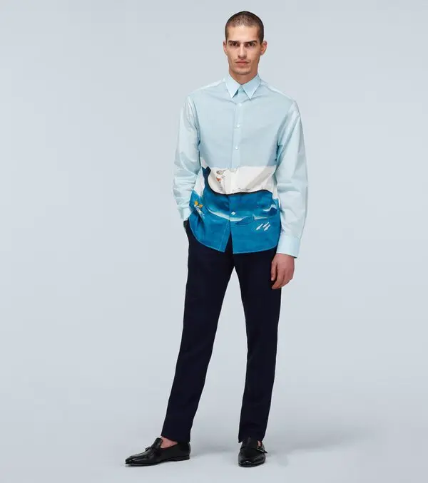 LANVIN Babar Printed Cotton Shirt