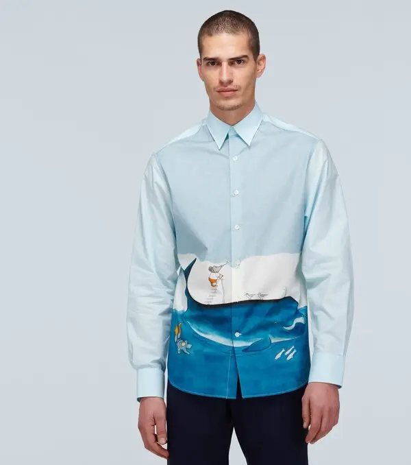 LANVIN Babar Printed Cotton Shirt