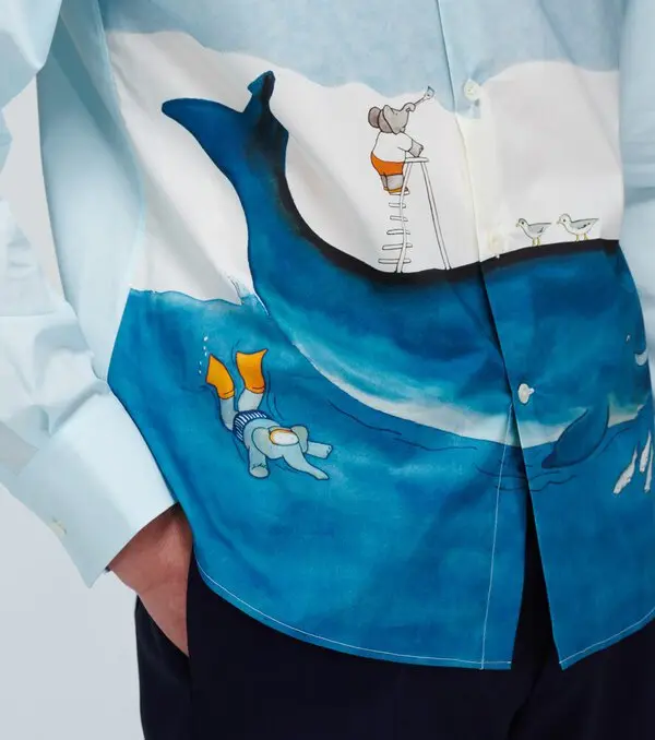 LANVIN Babar Printed Cotton Shirt