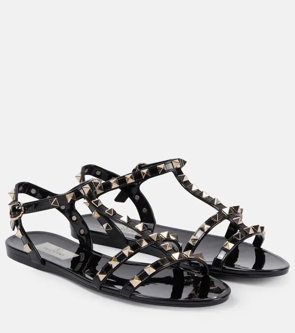 Valentino Garavani Rockstud Pvc Sandals - Black