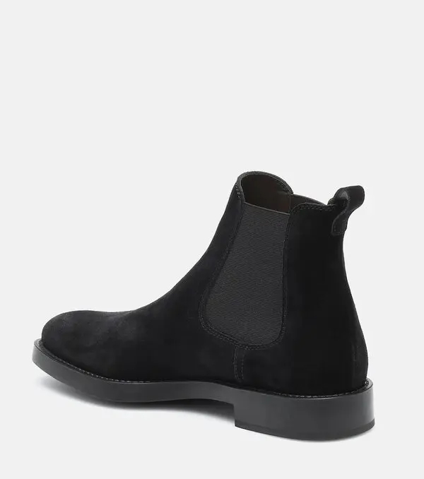 TOD'S Suede Chelsea Boots - Black