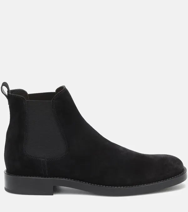TOD'S Suede Chelsea Boots - Black