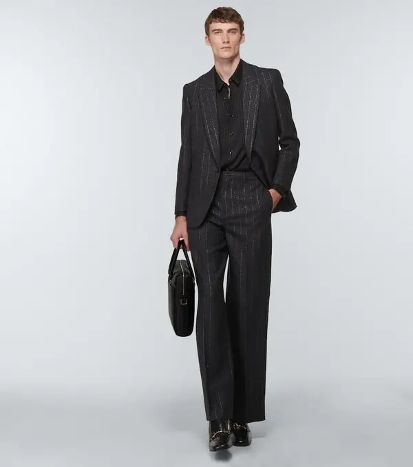 Saint Laurent Duffle Leather Briefcase