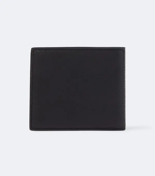 Saint Laurent Tiny Cassandre East/west Leather Wallet - Black