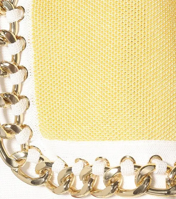 Balmain Chain-link Cropped Knit Jacket