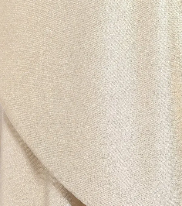 Balmain Ruffle-trimmed Lamé Miniskirt