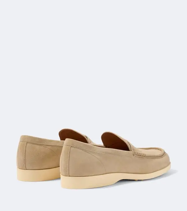 TOD'S Suede Penny Loafers - Beige