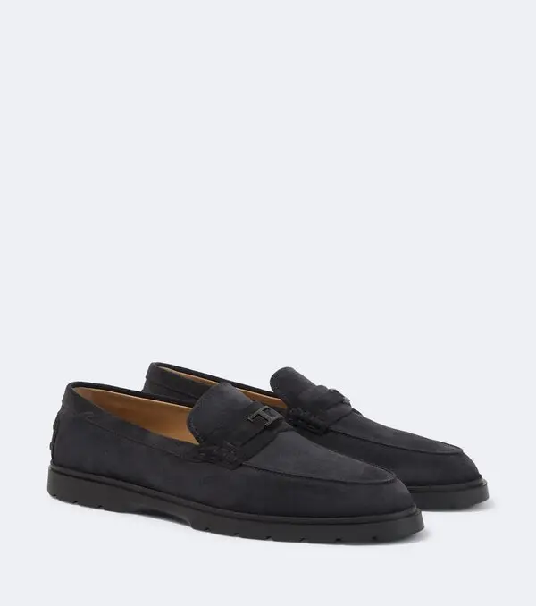 TOD'S Suede Penny Loafers - Blue