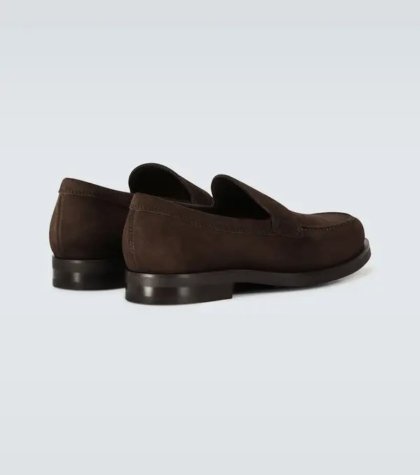 TOD'S Suede Penny Loafers - Brown