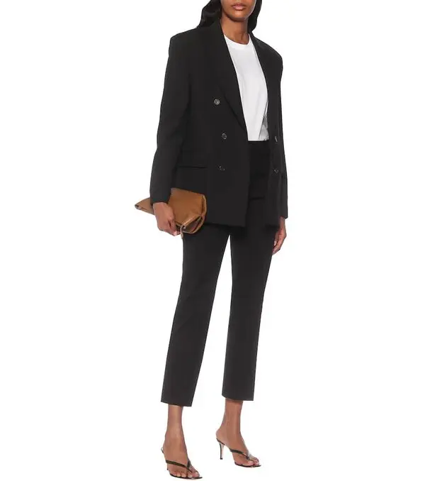 JOSEPH Coleman High-rise Gabardine Pants - Black