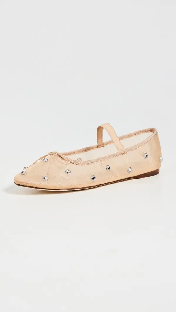 LOEFFLER RANDALL Leonie Ballet Flats - Caramel/clear