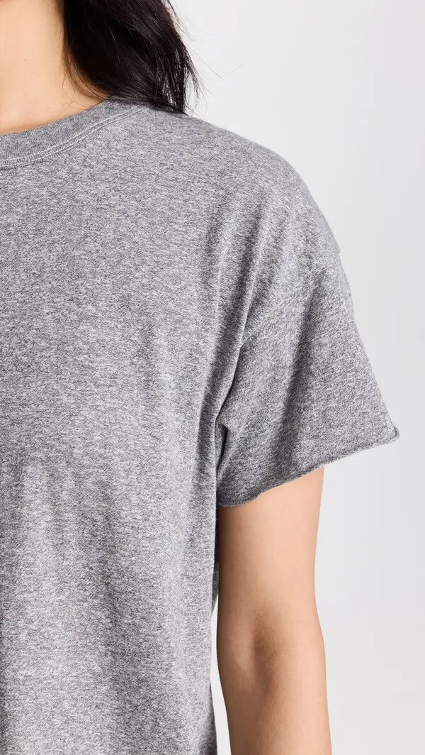 The Great. The Crop Tee - Heather Grey