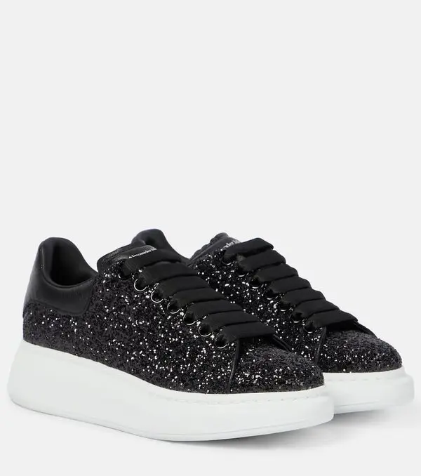Alexander McQueen Oversized Embellished Leather Sneakers