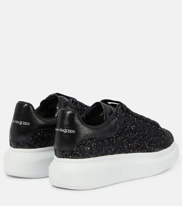 Alexander McQueen Oversized Embellished Leather Sneakers