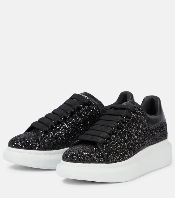 Alexander McQueen Oversized Embellished Leather Sneakers