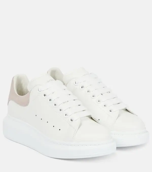Alexander McQueen Oversized Leather Sneakers - White