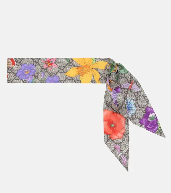 Gucci Gg Flora Silk Neck Tie - Multicoloured