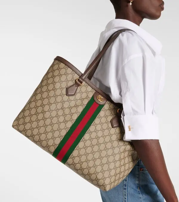 Gucci Ophidia Gg Medium Tote - Brown